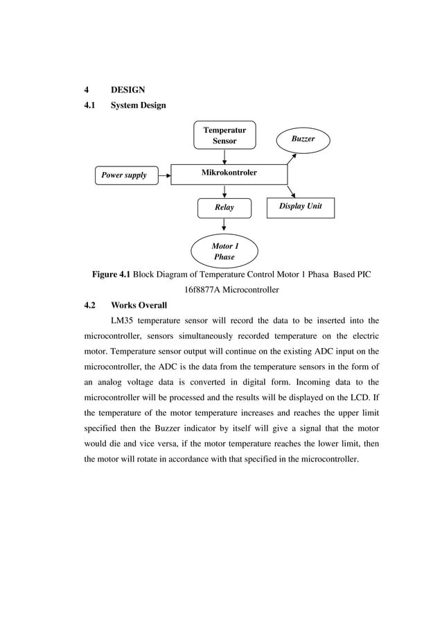 DESIGN OF CONTROL TEMPERATURE MOTOR 1 PHASE WITH COMPATIBLE LOAD BASED PIC MICROCONTROLLER ...