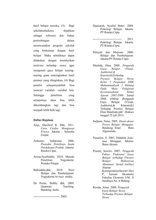 Jurnal gaya belajar 3 | PDF