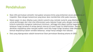 Jurnal identifikasi konsentrasi ozon permukaan | PPT