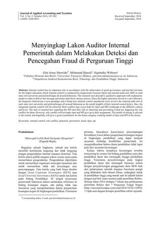 Peran Auditor Internal Pemerintah | PDF