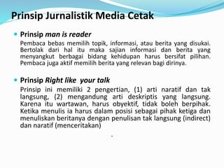 Jurnalistik media cetak | PPTX