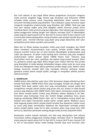 Katalog Sebagai Media Promosi UMKM Koelon Kalie Krobokan Semarang | PDF