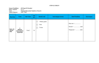 JURNAL KELAS 6 SEMESETER 1 tahun ajaran 2023/2024.doc