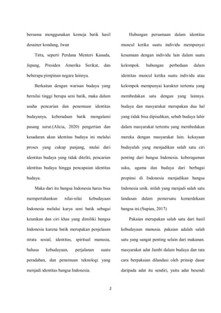 Identitas Budaya Batik Jambi 1980-2010 | PDF