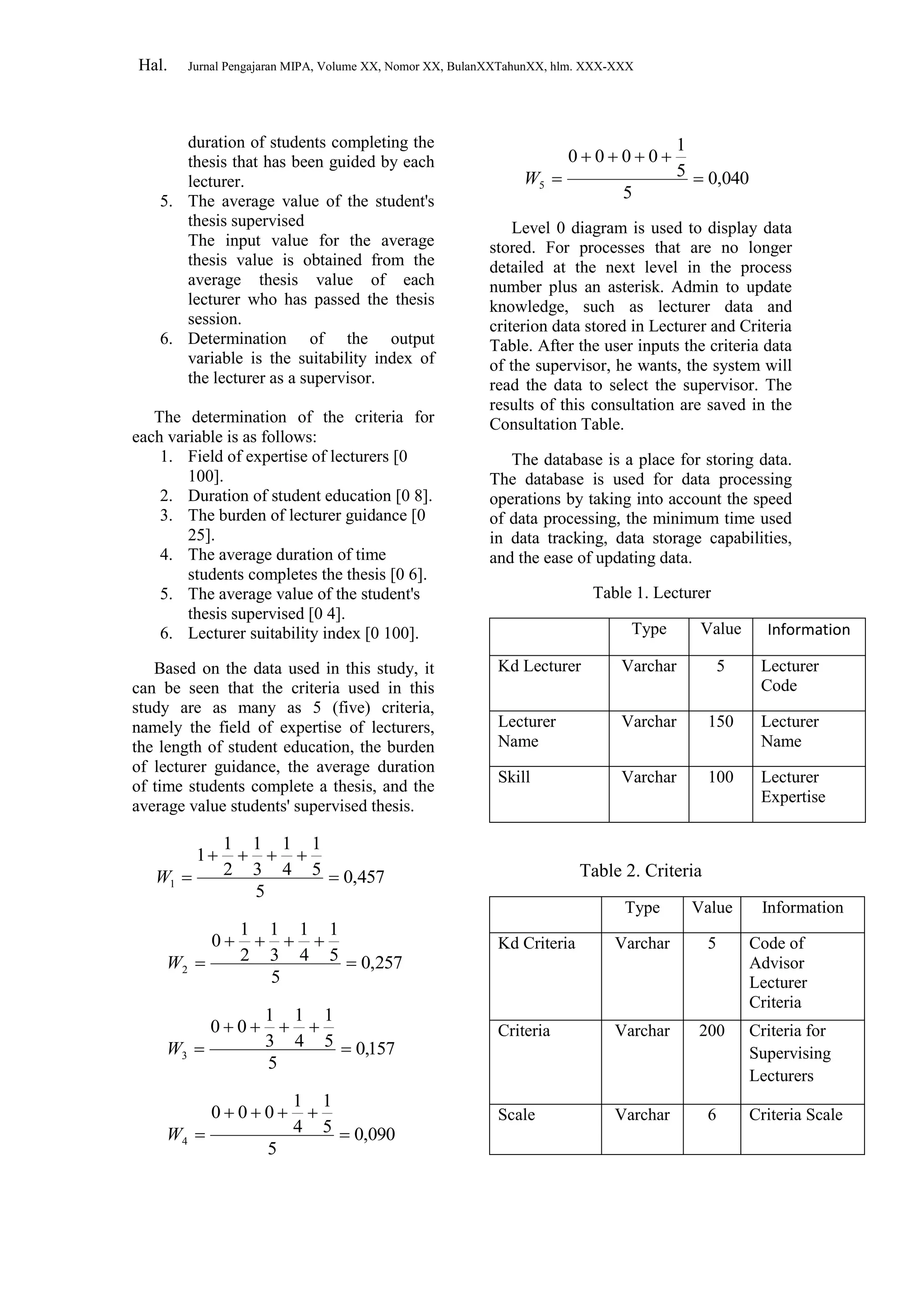 IMPLEMENTASI ALGORITMA SMARTER FOR THE DETERMINATION OF THE THESIS ...