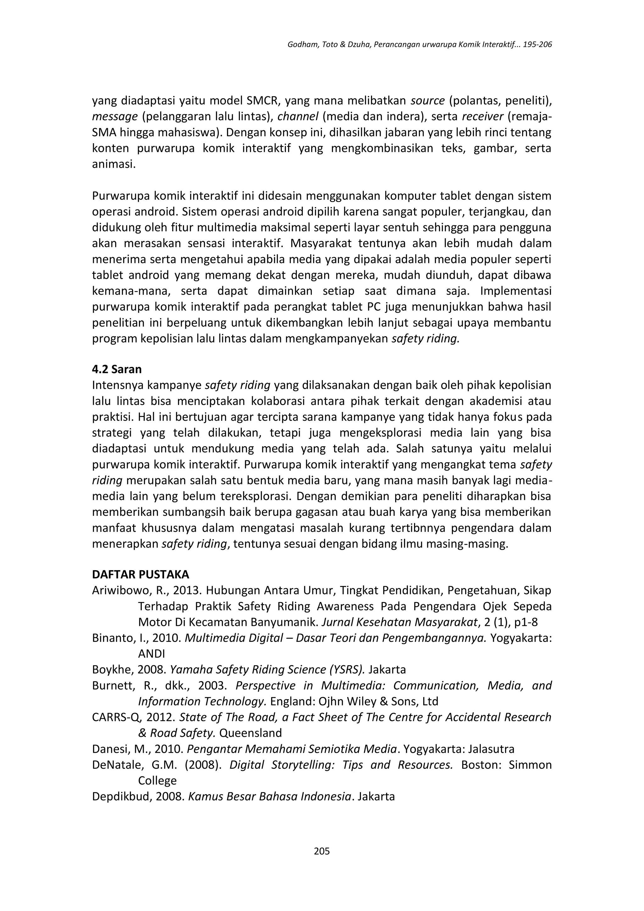 Purwarupa Komik Interaktif Safety Riding Berkonsep Digital Storytelling ...