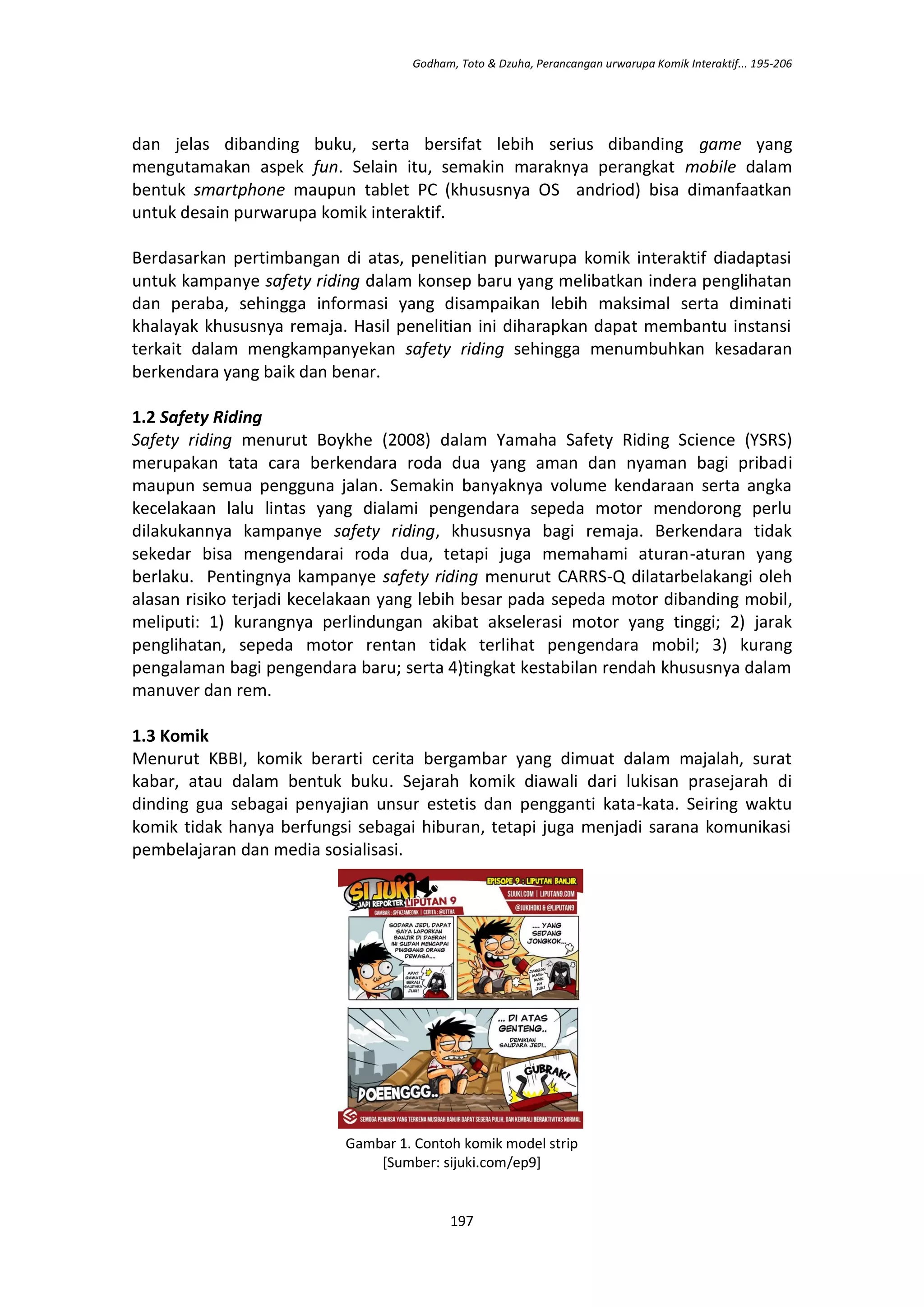 Purwarupa Komik Interaktif Safety Riding Berkonsep Digital Storytelling ...