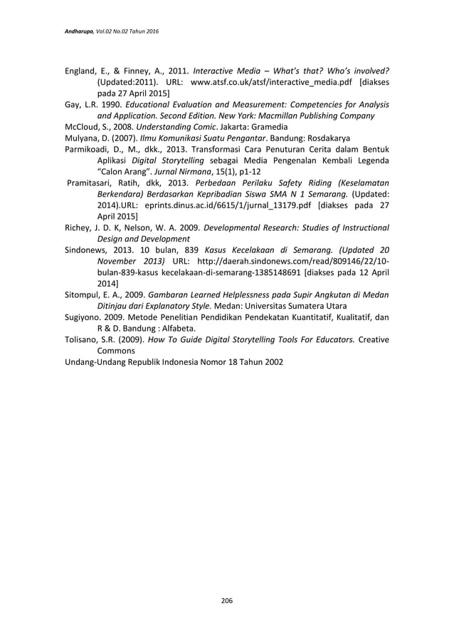 Purwarupa Komik Interaktif Safety Riding Berkonsep Digital Storytelling ...