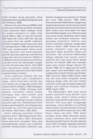 Pengaruh Strategy Product Placement dan Peran Penting Brand Liking pada Peningkatan Brand ...
