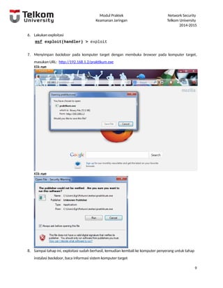 Jurnal metasploit(revisi) | PDF