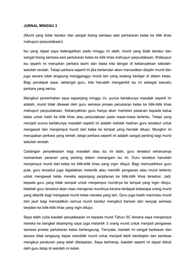 Jurnal minggu 3 | DOCX