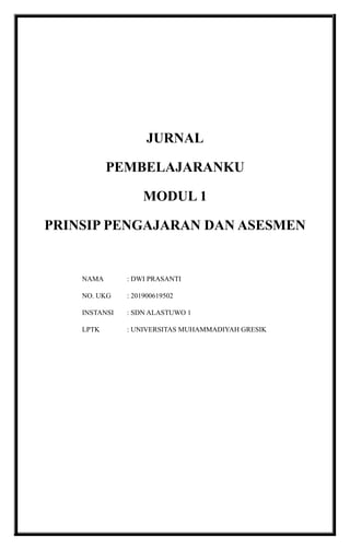 Jurnal Pembelajaranku Modul 1 Prinsip Pengajaran dan Asesmen | PDF | Free Download