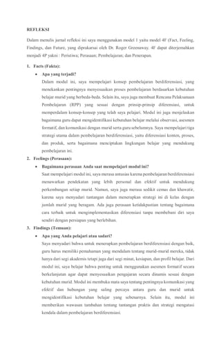 Jurnal Pembelajaranku Modul 1 Prinsip Pengajaran dan Asesmen | PDF