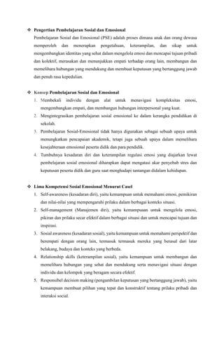 Jurnal Pembelajaranku Modul 2 Pembelajaran Sosial dan Emosional (PSE) | PDF