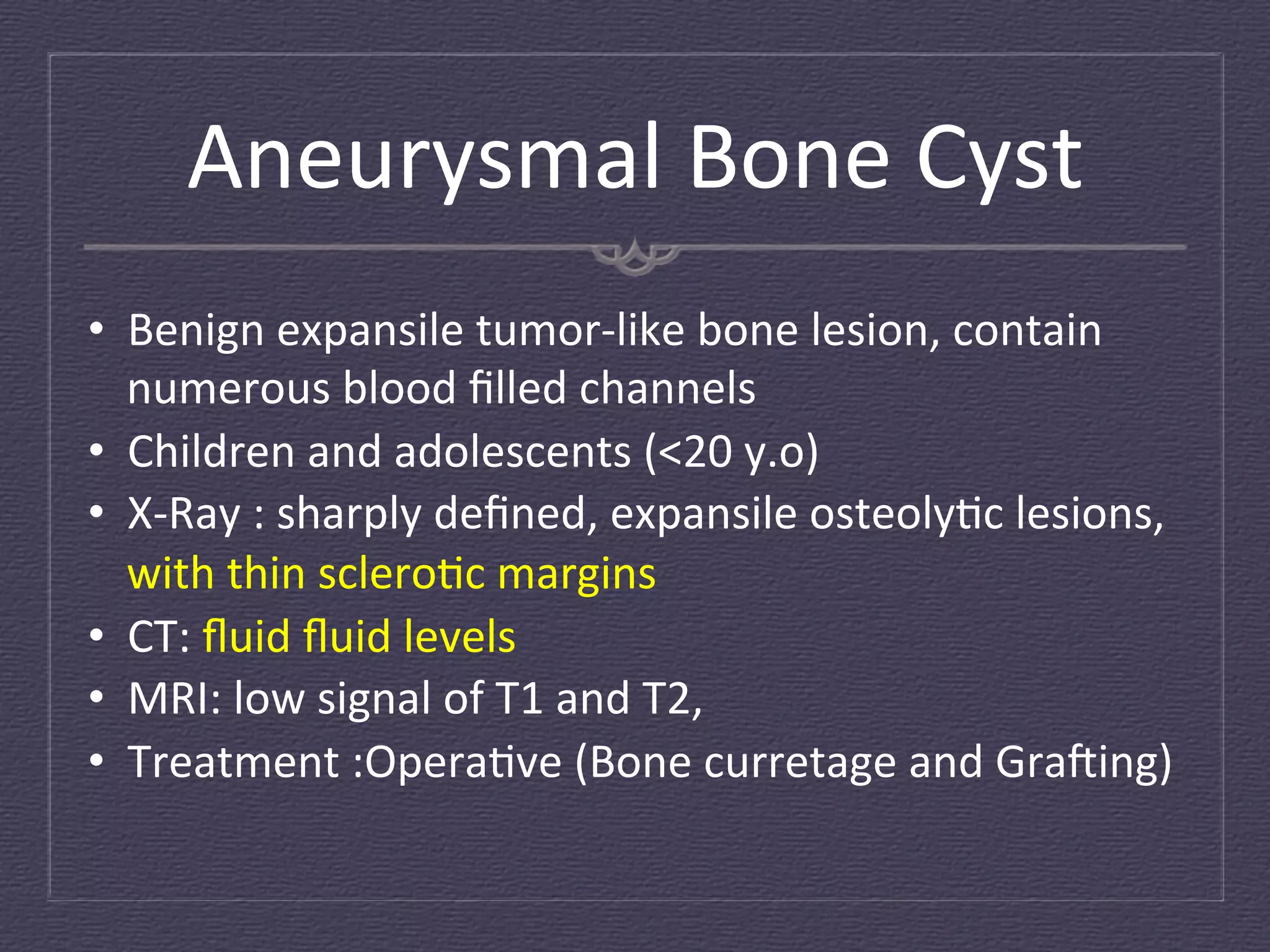 Enchondroma with Secondary Aneurysmal Bone Cyst | PDF