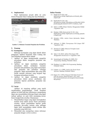Jurnal pa aplikasi penjualan suku cadang dan jasa perbaikan sepeda motor | PDF
