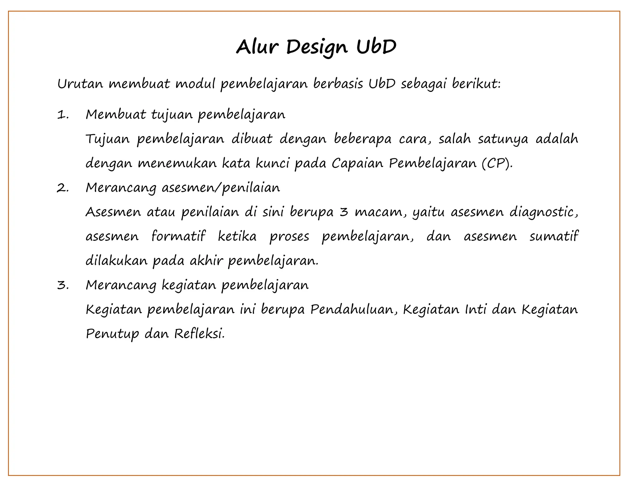 JURNAL PEMBELAJARAN PENERAPAN UBD DALAM RANCANGAN MODUL AJAR IPA | PPT