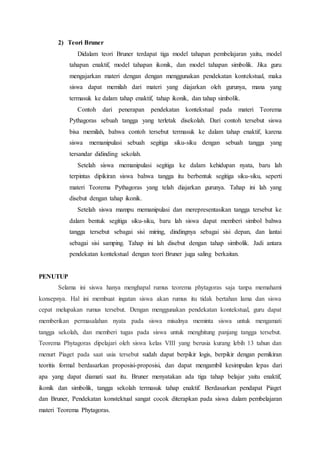 Jurnal pendekatan ctl pada materi teorema pythagoras | PDF