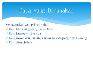 Jurnal peningkatan kapasitas gudang dengan perancangan layout ...
