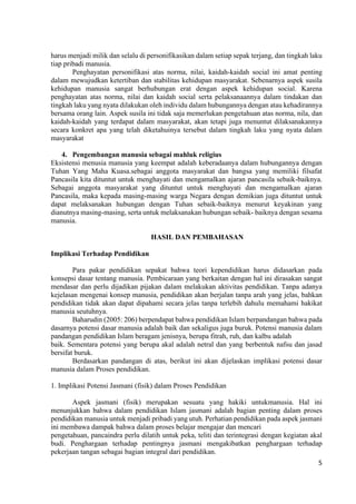 Hakikat Manusia dan Implikasinya Terhadap Pendidikan- Universitas Jambi | PDF