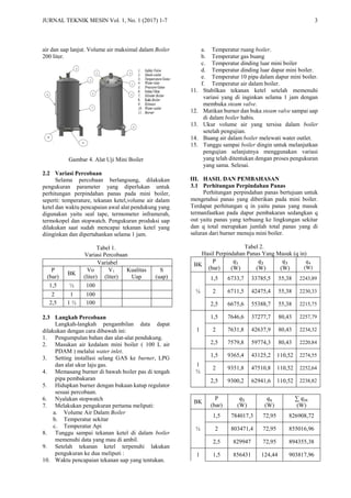 STUDI EKSPERIMENTAL PENGARUH VARIASI TEKANAN KETEL DAN BUKAAN KATUP ...