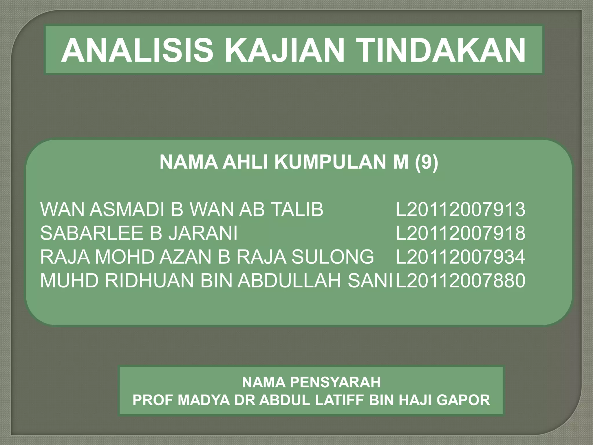 analisis jurnal group 9(prof latif) | PPTX