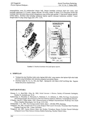 Jurnal presisi lapisan endapan nikel laterit berdasarkan model geokimia batuan ultramafik daerah ...