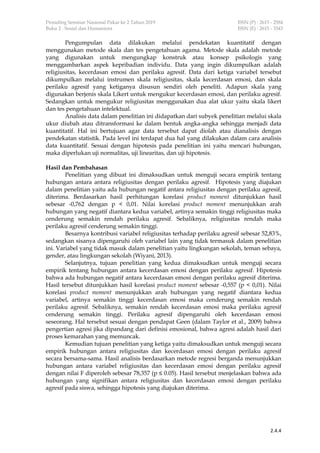 Hubungan Religiusitas dan Kecerdasan Emosi dengan Perilaku Agresif Remaja di Pondok Pesantren | PDF