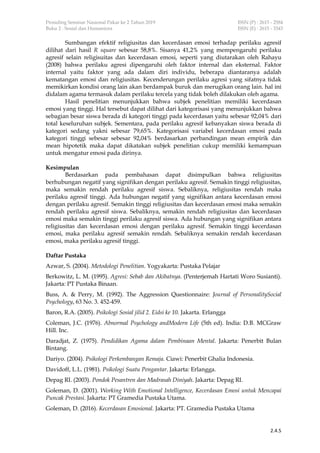 Hubungan Religiusitas dan Kecerdasan Emosi dengan Perilaku Agresif Remaja di Pondok Pesantren | PDF