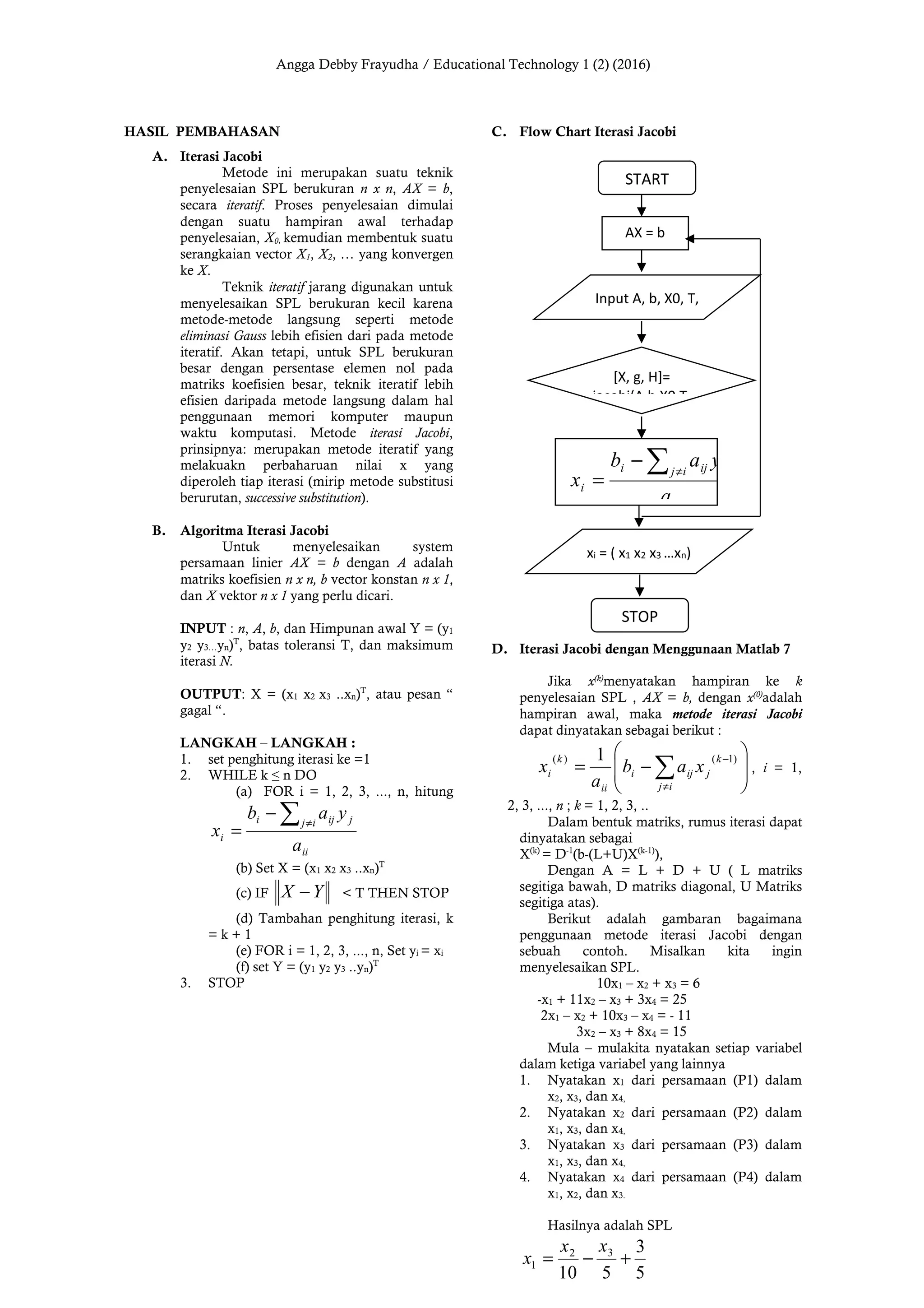 Iterasi jacobi | PDF