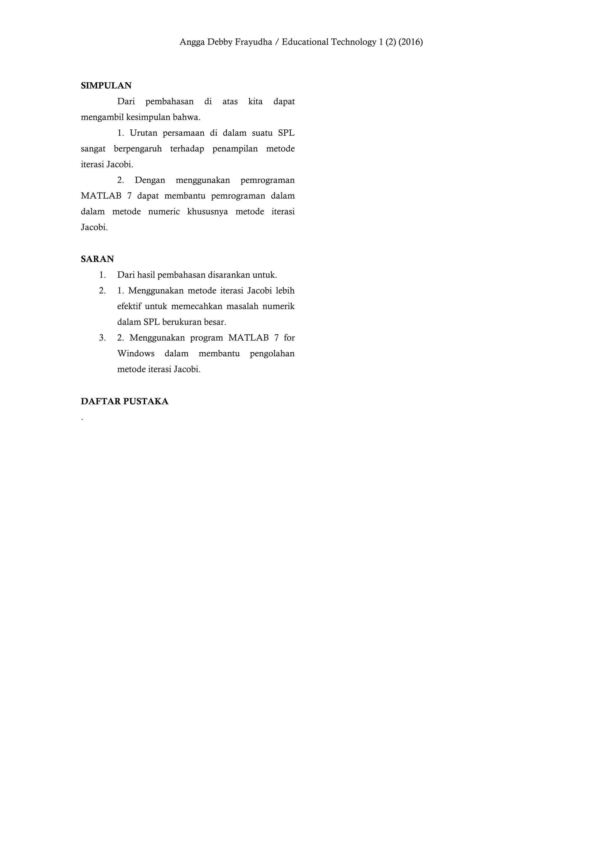 Iterasi jacobi | PDF