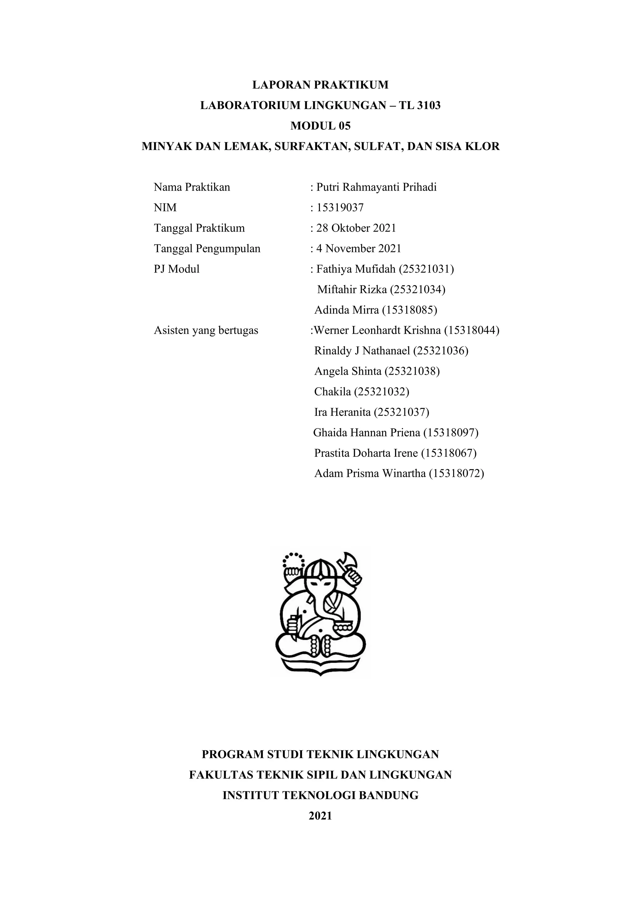 Jurnal_Putri Rahmayanti Prihadi_15319037_5_Minyak dan Lemak, Surfaktan, Sulfat, dan Sisa Klor.pdf