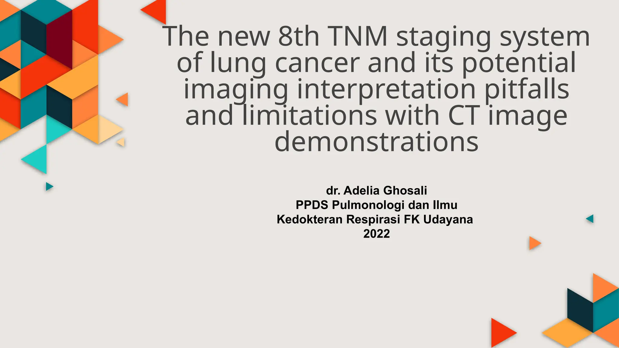 The new 8th TNM staging system of lung cancer | PPTX