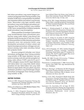 Jurnal rasio perputaran dan periode penagihan pitang usaha terhadap ...