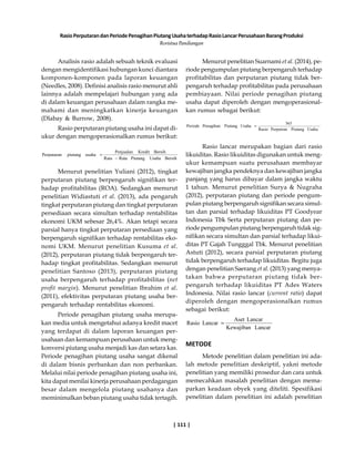 Jurnal rasio perputaran dan periode penagihan pitang usaha terhadap ...