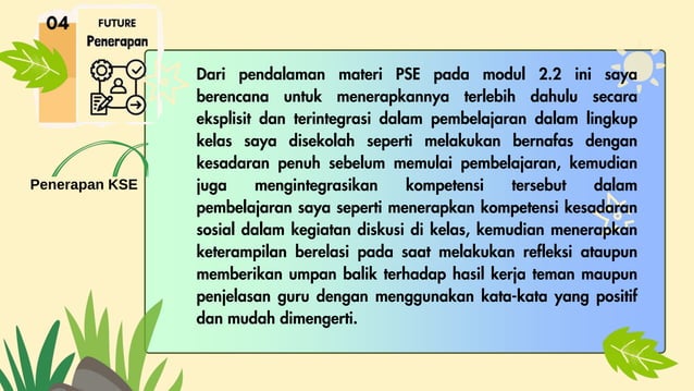 Jurnal Refleksi Modul 2.2 Pembelajaran sosial emosional | PPTX