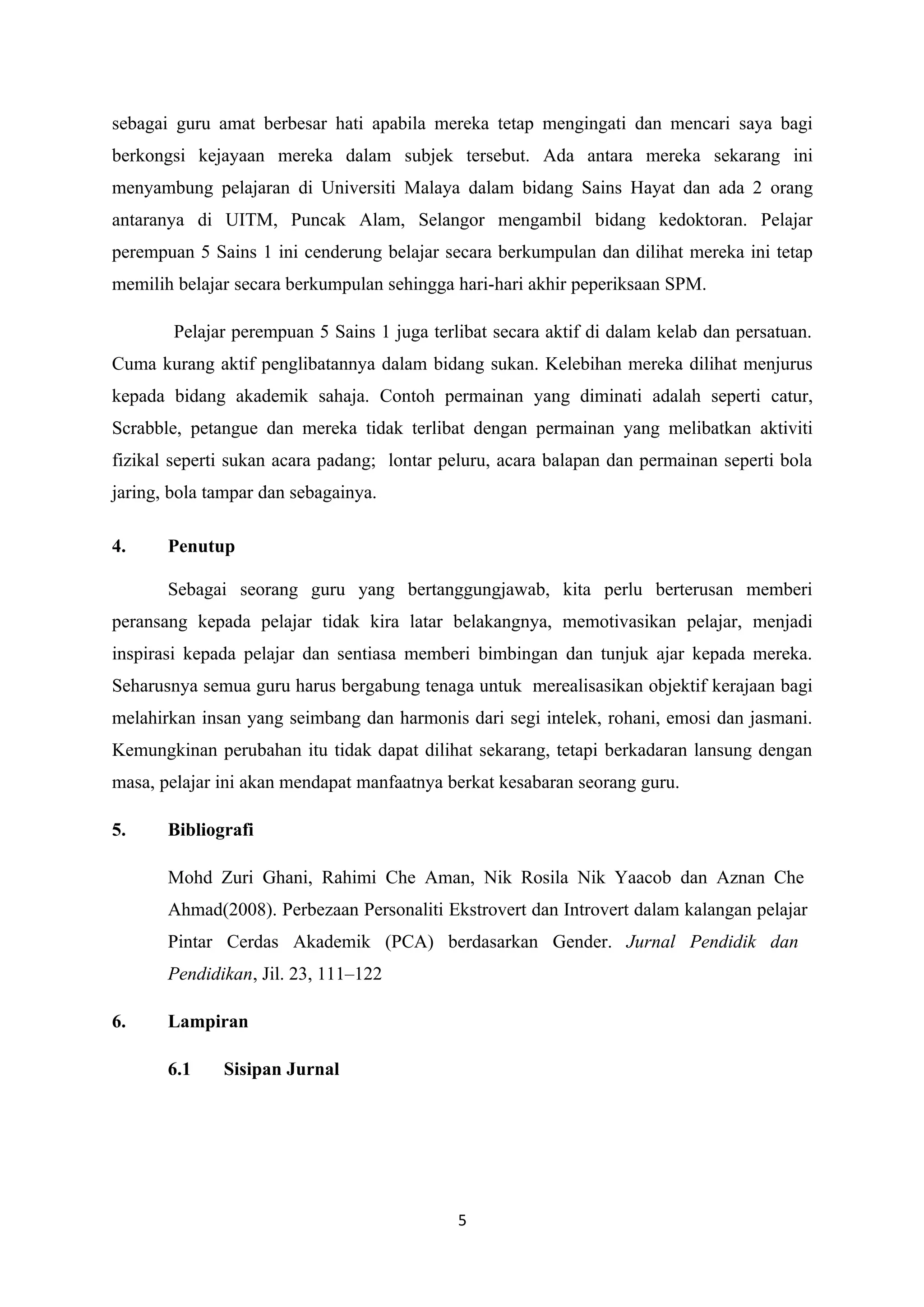 Jurnal review kepelbagaian pelajar | DOC