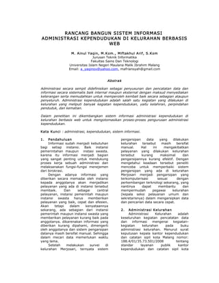 Sistem Informasi Administrasi Kelurahan | DOC