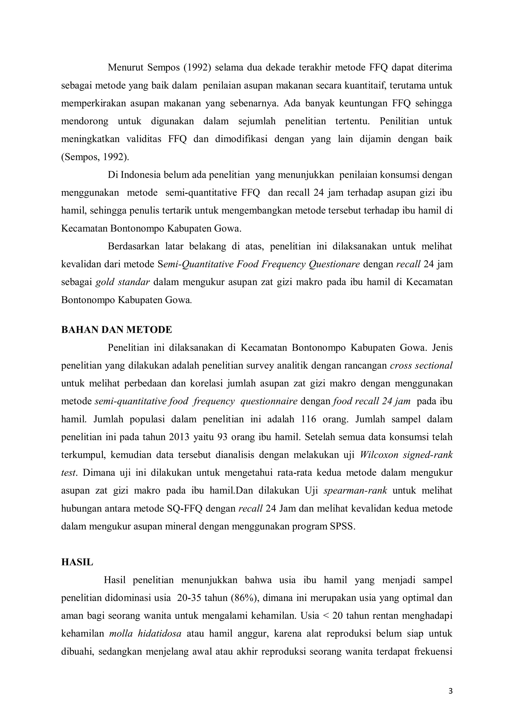 Jurnal studi validasi bumil | PDF