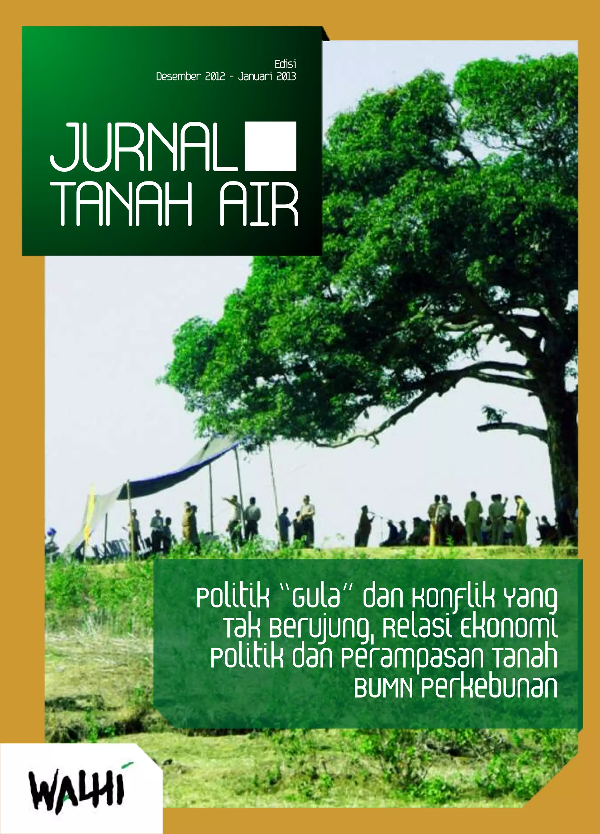 Jurnal Tanah Air Walhi Desember 2012 | PDF