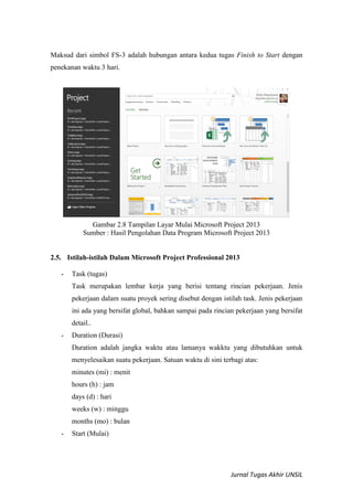 Jurnal Microsoft Project Professional 2013 Dalam Pengelolaan Proyek | PDF