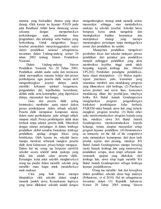 MANAJEMEN KELAS BERBASIS PAIKEM UNTUK MENINGKATKAN ANIMO MASYARAKAT DAN PRESTASI SEKOLAH | DOCX