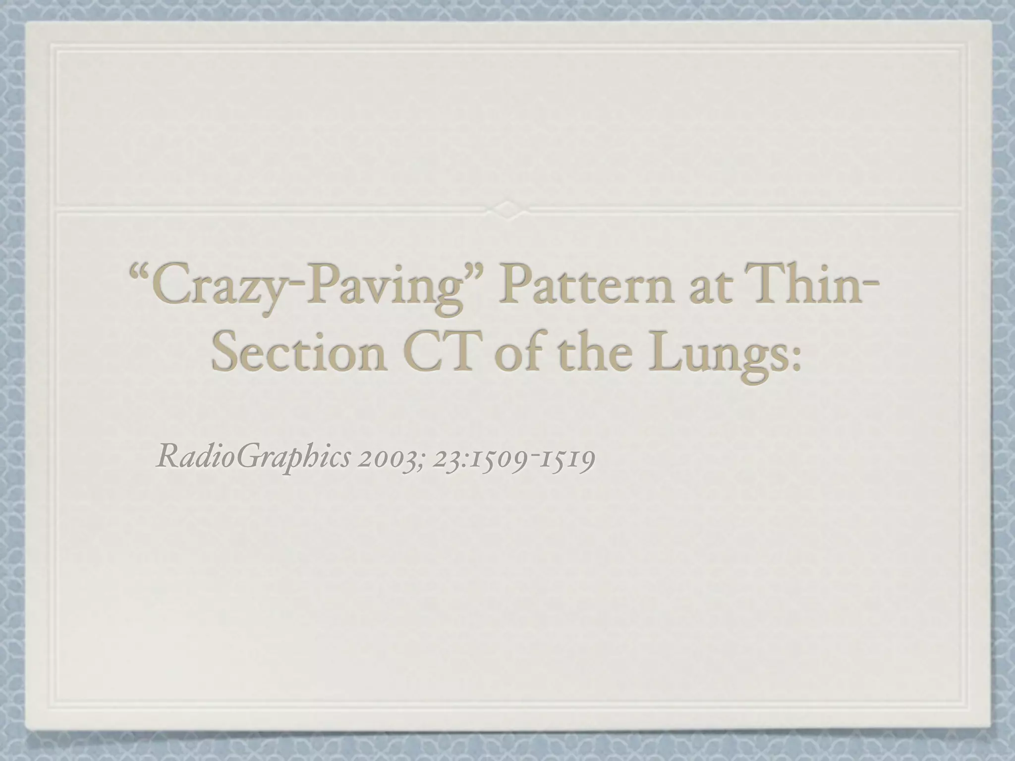 crazy paving pattern | KEY