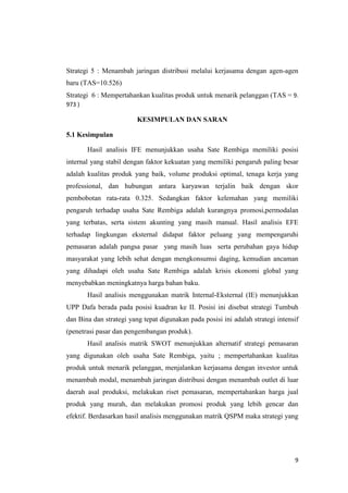 Potensi Dan Strategi Usaha Sate Rembiga Di Wilayah Kota Mataram Artiska ...