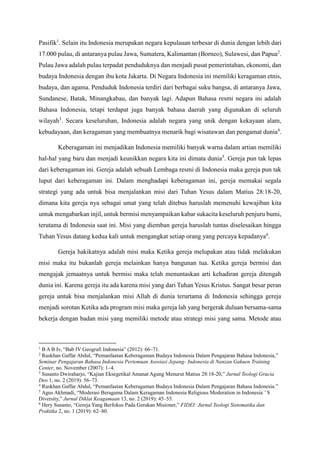 Jurnal UAS Misiologi_Peran gereja dalam menjalankan Amanat Agung .docx