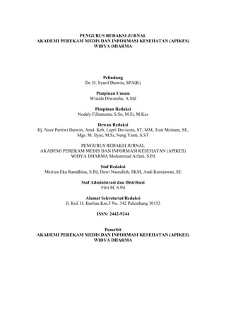 Jurnal Apikes Widya Dharma | PDF