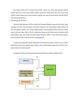PENGARUH INFLASI, NILAI TUKAR DAN SUKU BUNGA BI TERHADAP JAKARTA ISLAMIC INDEX PERIODE 2014-2018 ...