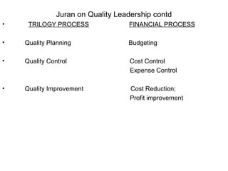 Journey on Quality Leadership programmes | PPT