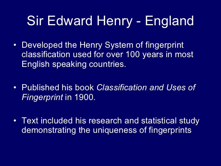 Scientific Foundation of Fingerprint Identification