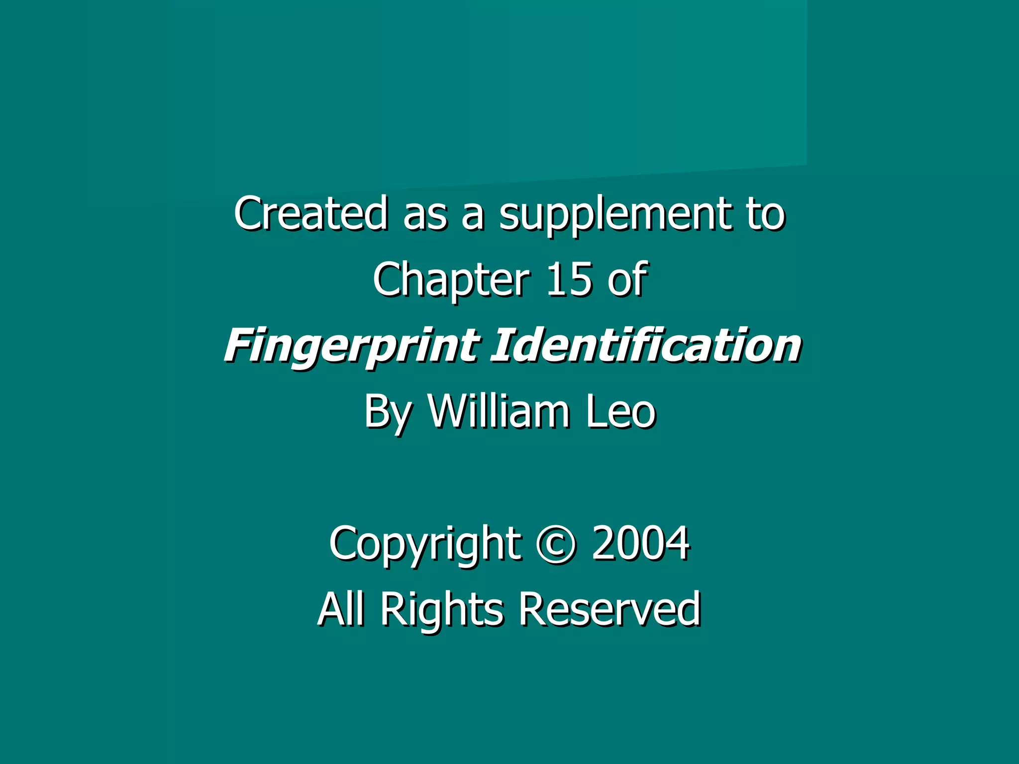 Friction Skin Identification | PPT